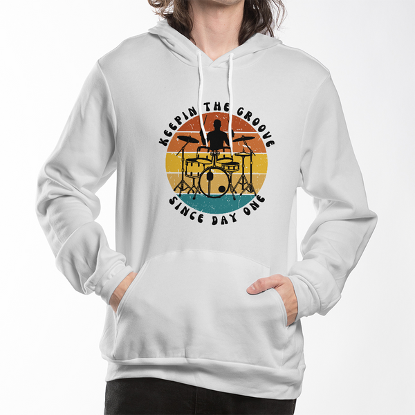 Keepin The Groove White- Hoodie – PocketGroove Ckd